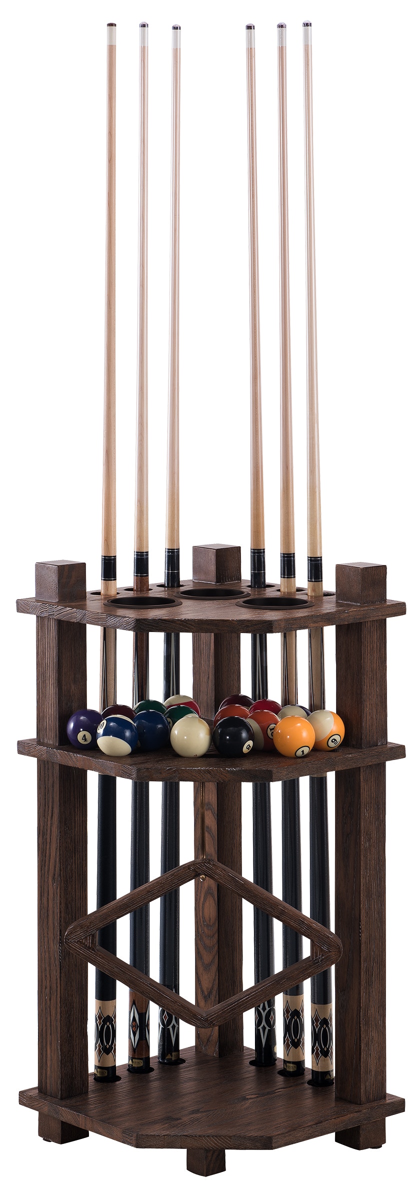 Legacy Billiards Bar and Game Room Cue Rack Harpeth Corner Cue Rack - Aminis